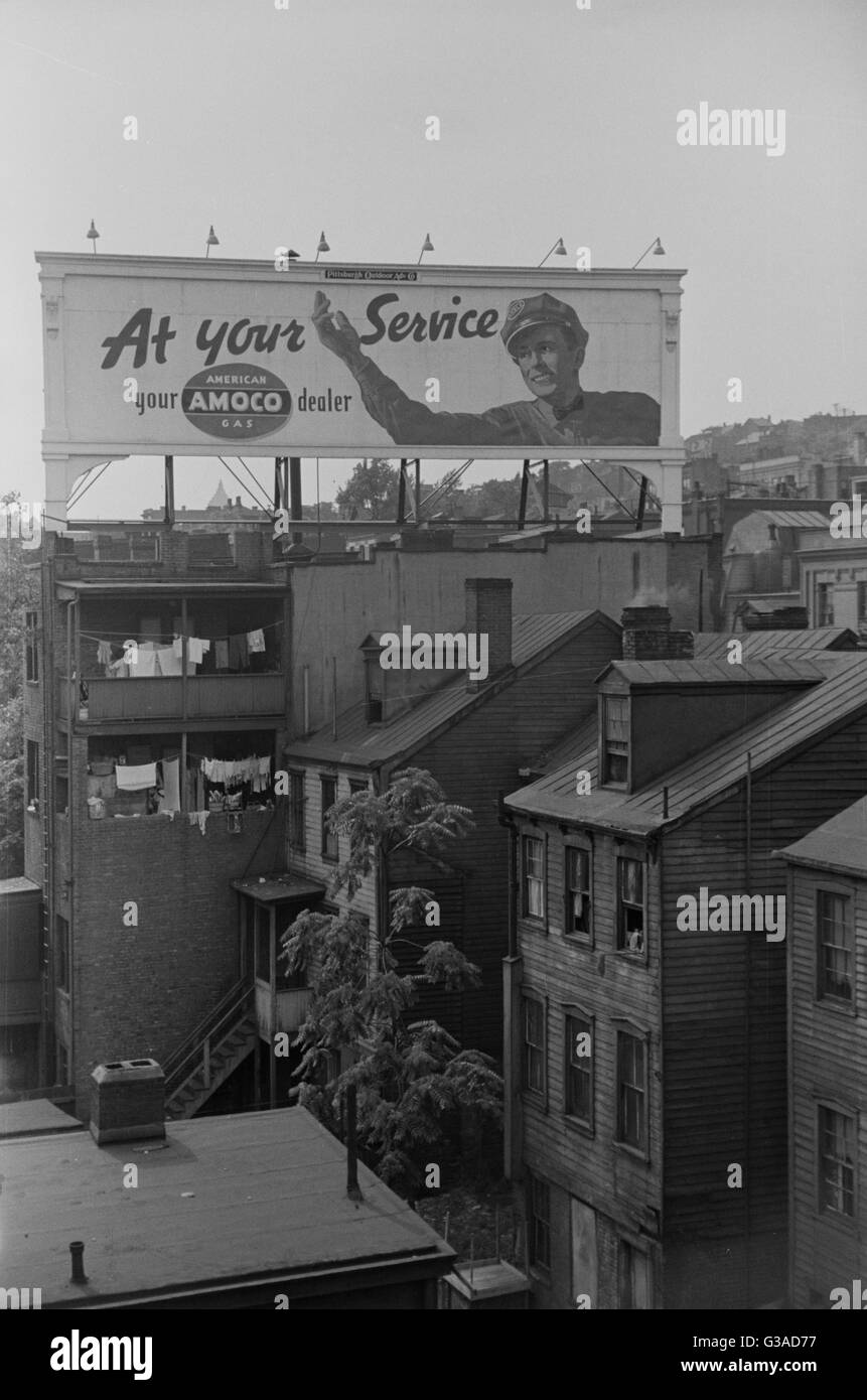 Amoco advertisement Black and White Stock Photos & Images - Alamy