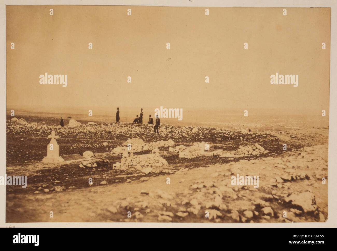 The cemetery, Redoubt des Anglais & Inkerman in the distance Stock ...