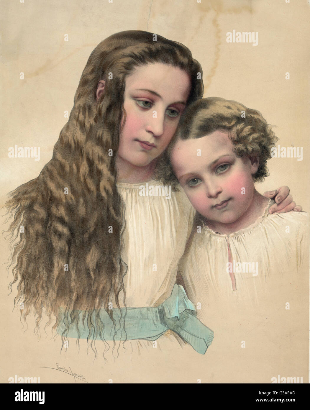 Two girls showing affection Stock Photo - Alamy