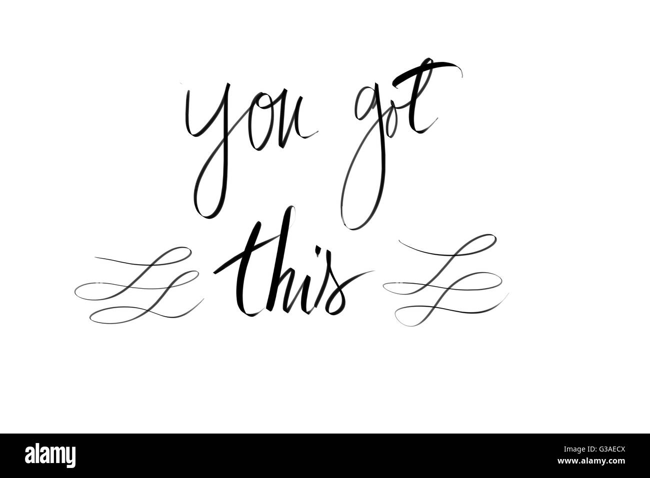 Hand drawn inspiration quote hi-res stock photography and images - Alamy