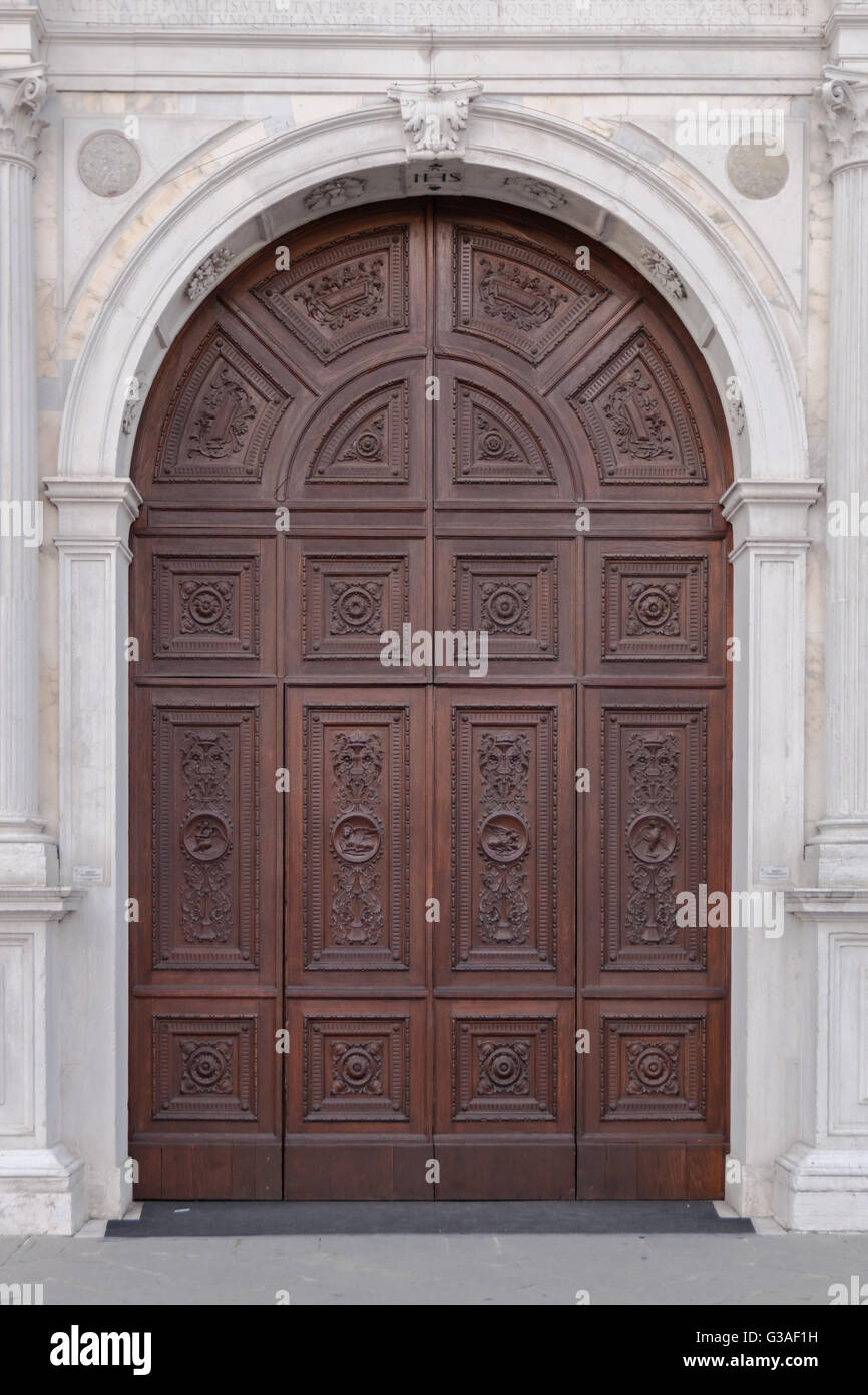 Marble portal in Gothic-Renaissance style of the cathedral in ...
