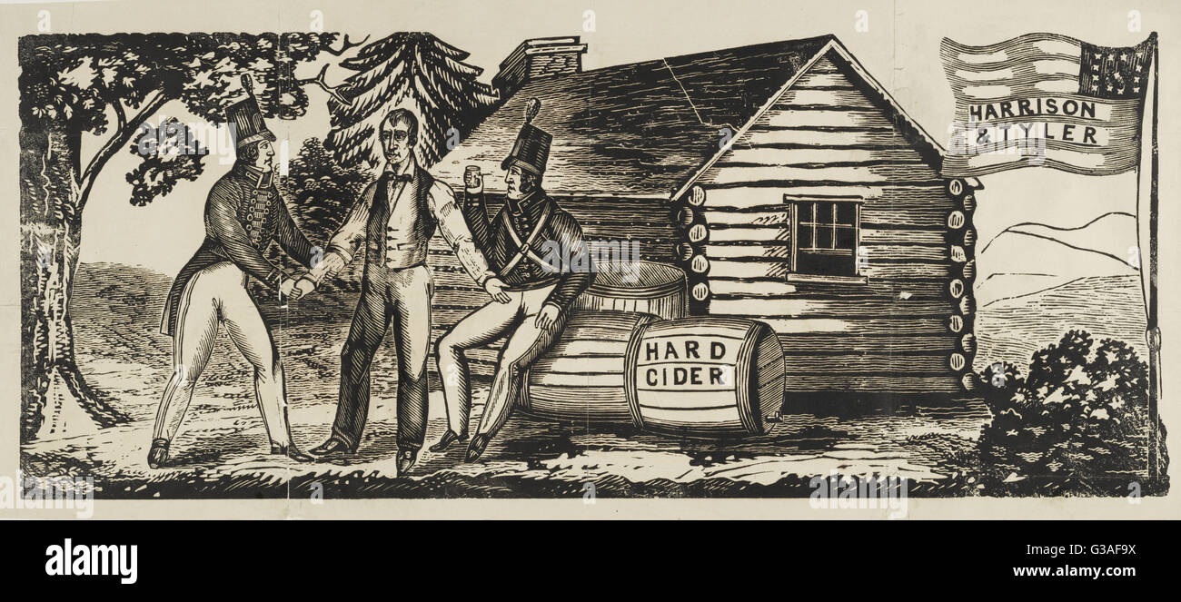 Harrison & Tyler campaign emblem Stock Photo - Alamy