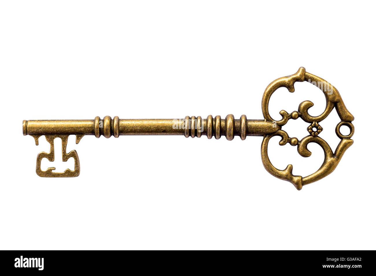 Close up Key vintage on isolated white with clipping path Stock Photo ...