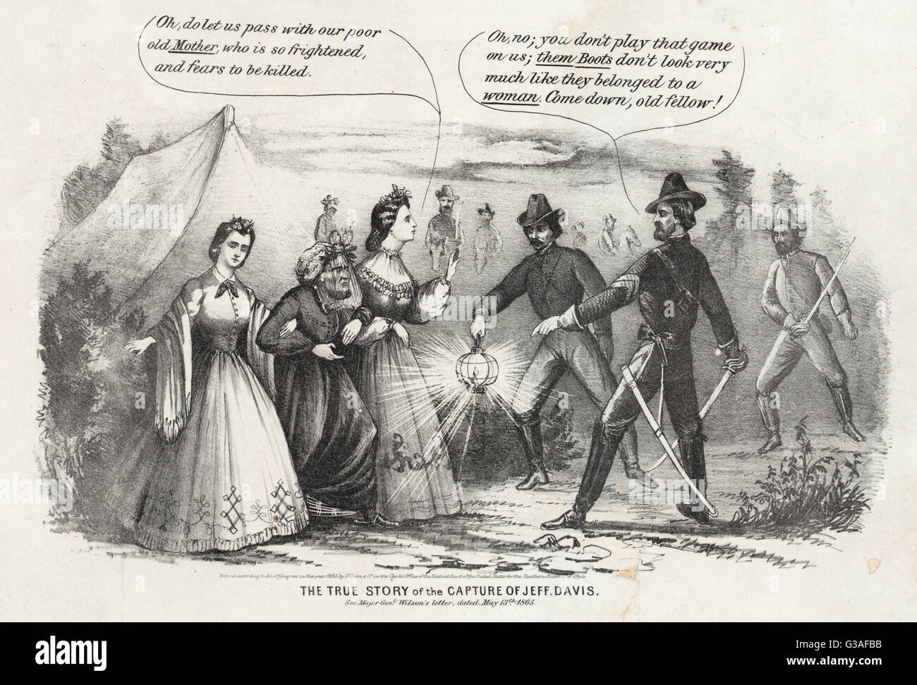 Jefferson davis 1865 capture hi-res stock photography and images - Alamy