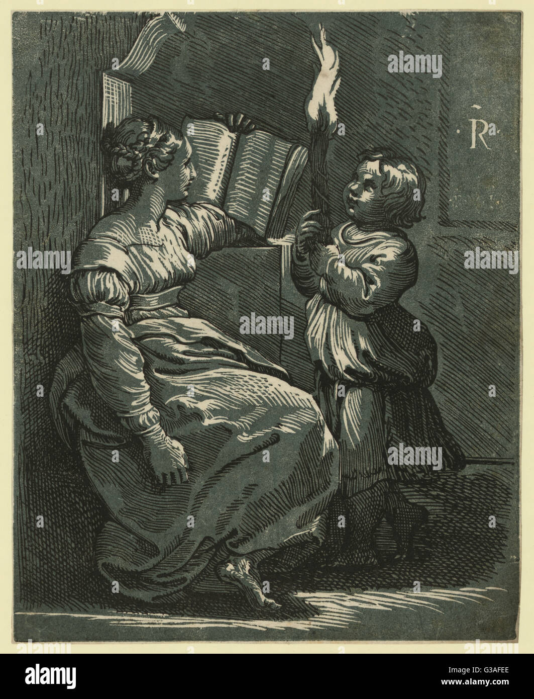 Sibyl reading a book Stock Photo - Alamy