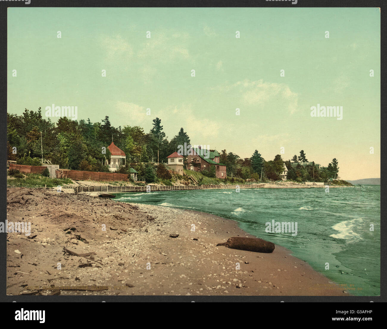 Along the shore, Harbor Point Stock Photo - Alamy