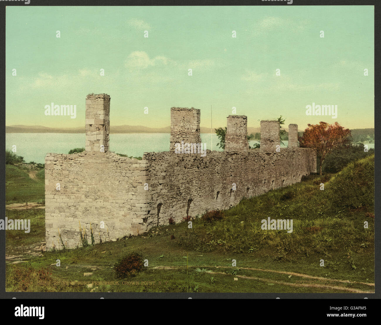 Ruins of Fort Frederick, Crown Point, N.Y Stock Photo - Alamy