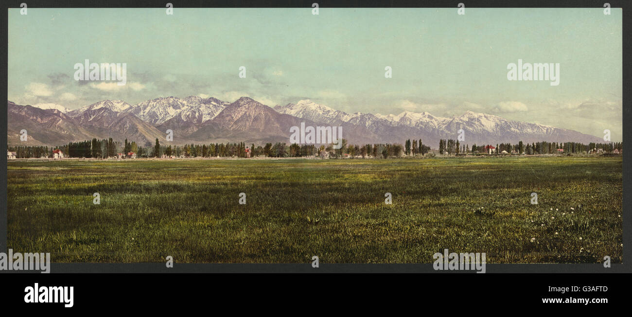 The Wasatch Range from the Valley of the Jordan Stock Photo - Alamy