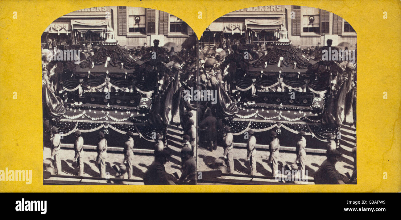 President Abraham Lincoln's catafalque, New York City, NY, A Stock ...