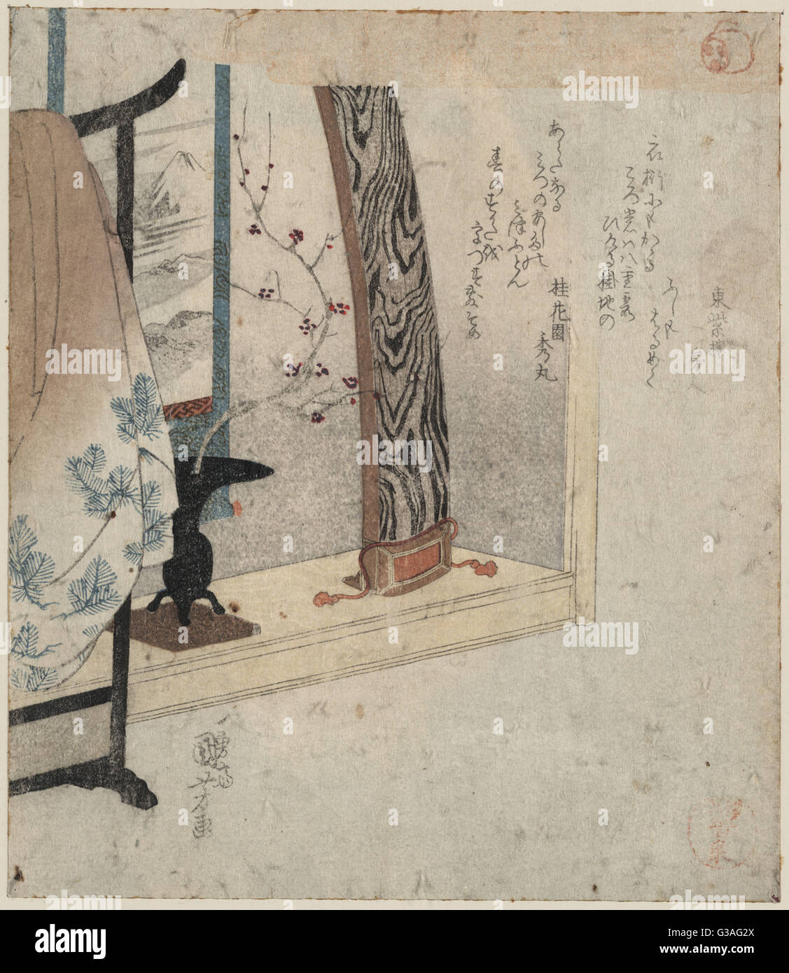 Koto and robe stand Stock Photo - Alamy