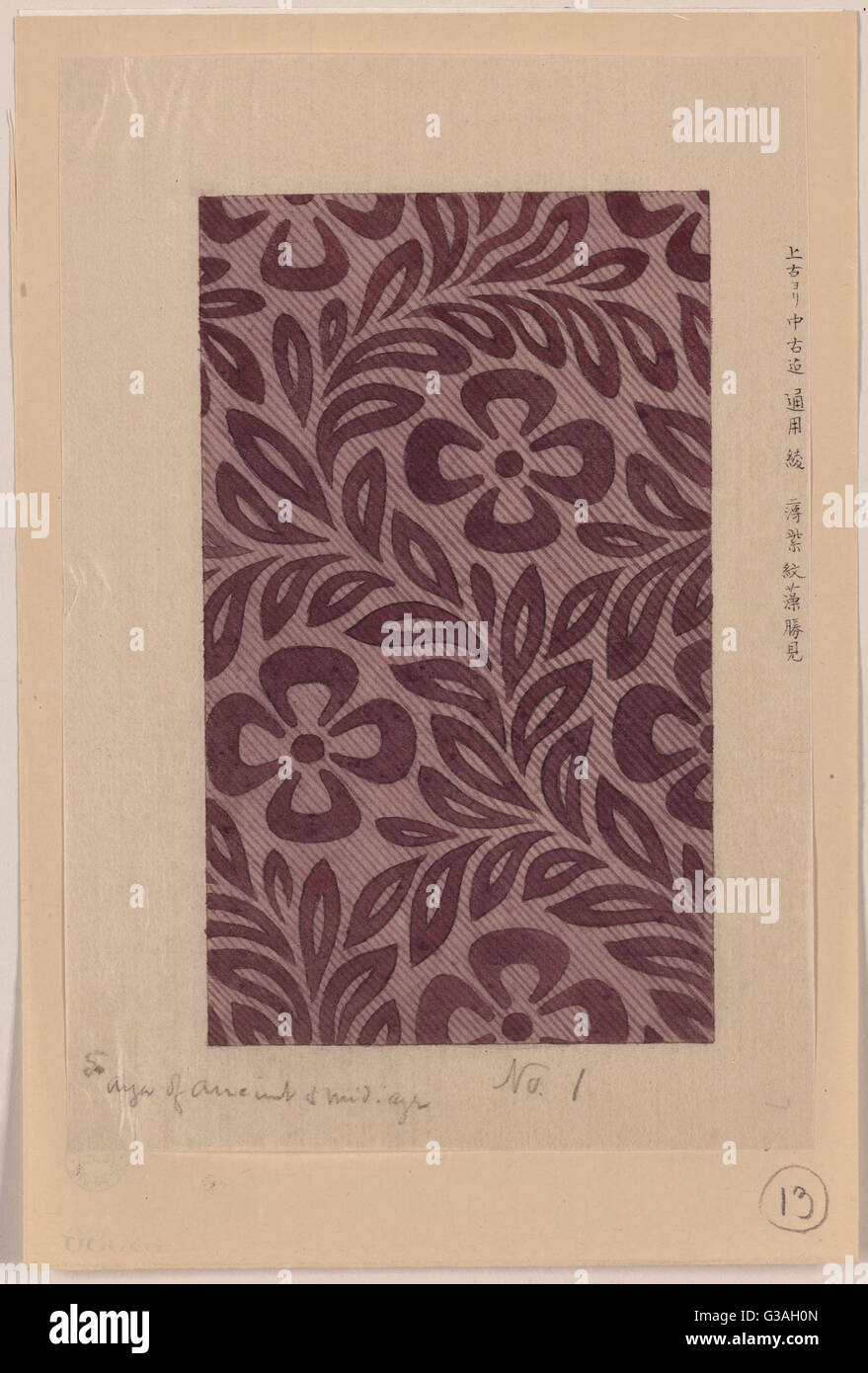Textile design with flower motif Stock Photo - Alamy