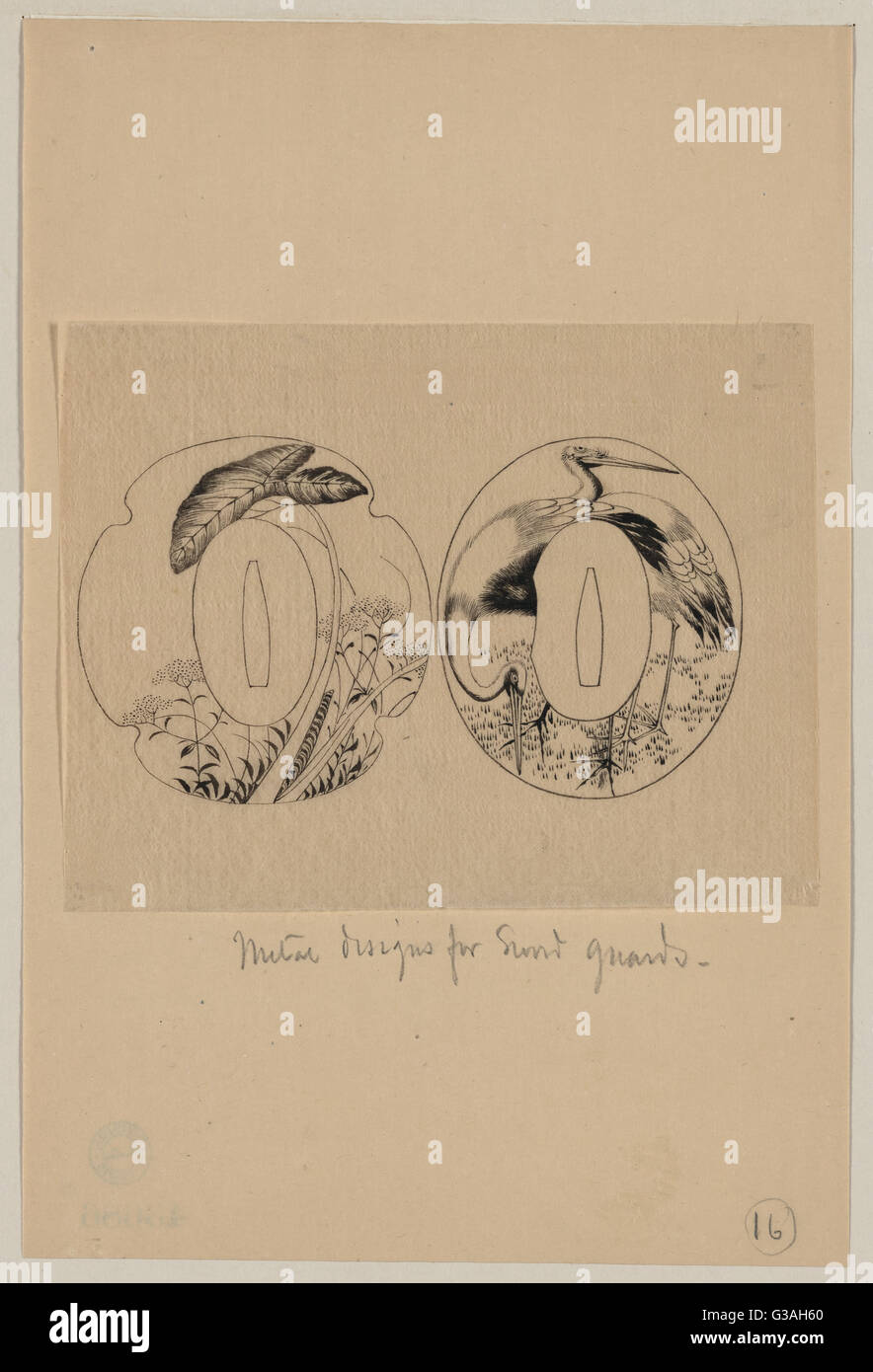 Metal design for sword guards Stock Photo - Alamy