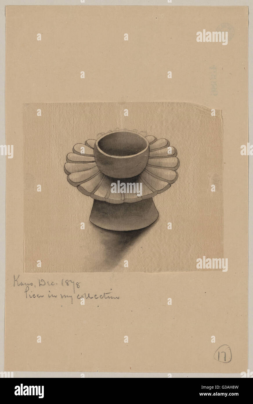 Bowl on petal-shaped platter with conical base Stock Photo - Alamy