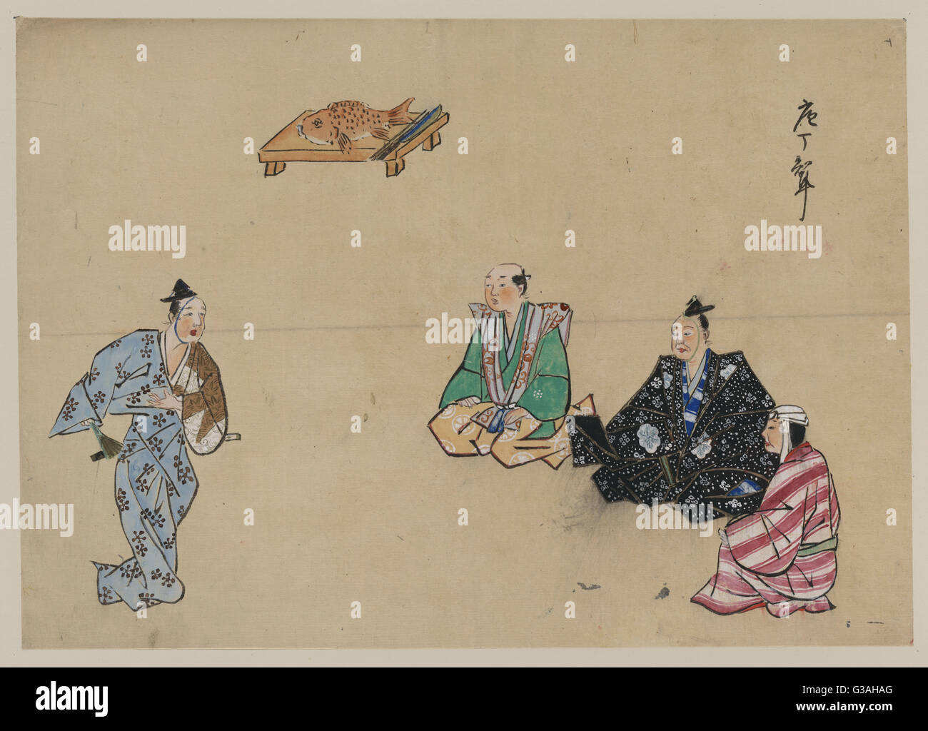 Kyogen play four characters hi-res stock photography and images - Alamy