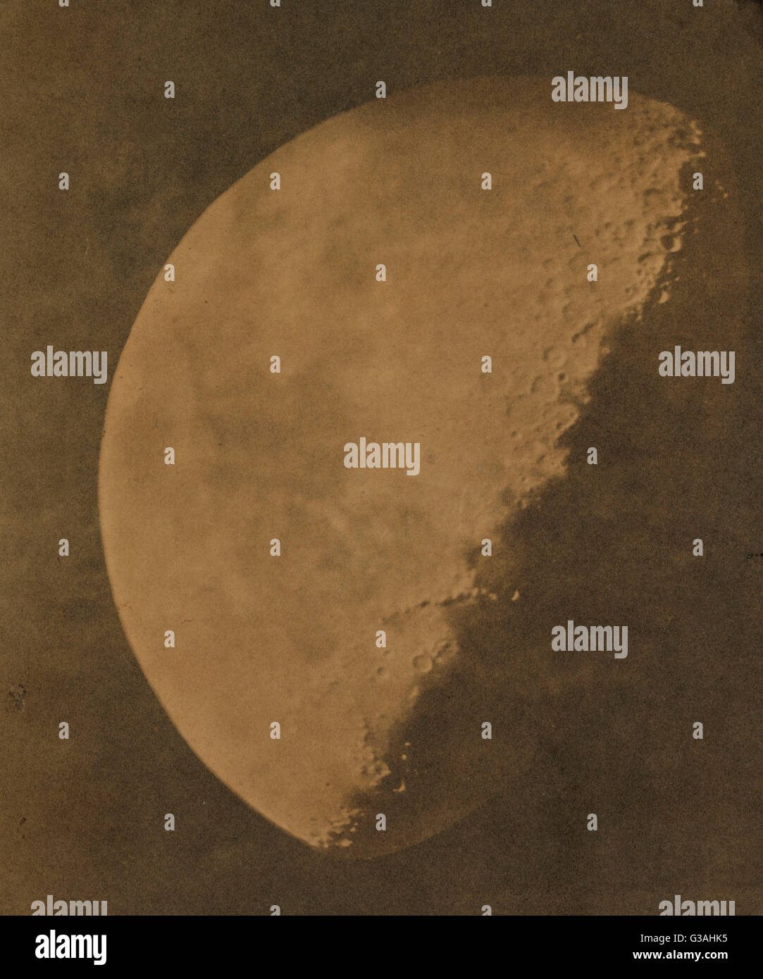 Phase of the moon taken March 1851 Stock Photo - Alamy