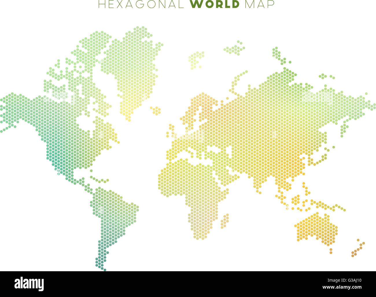 Vector hexagonal world map Stock Vector Image & Art - Alamy