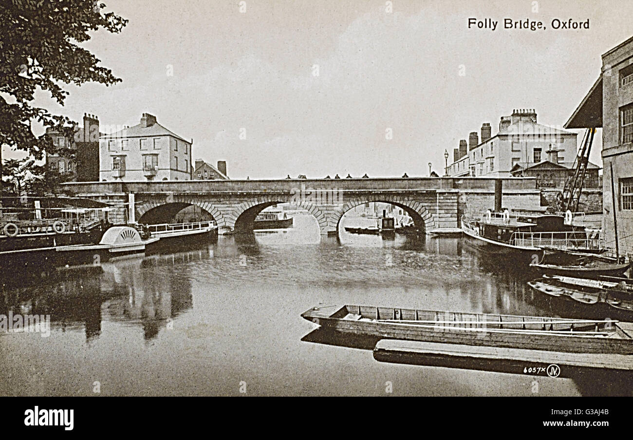 Folly Bridge, Oxford -over the River Thames Stock Photo - Alamy