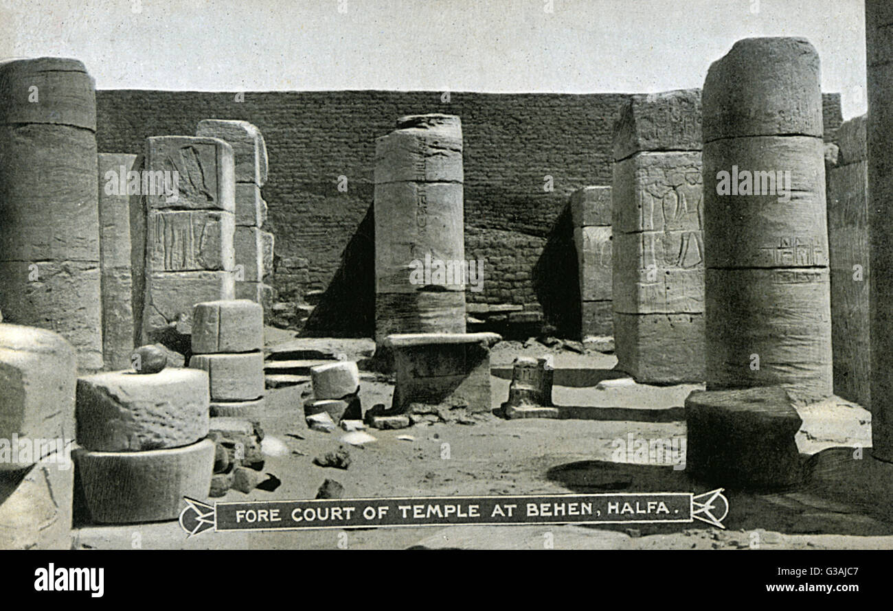 Ancient Egypt - Temple of Behen, Halfa, Sudan Stock Photo - Alamy
