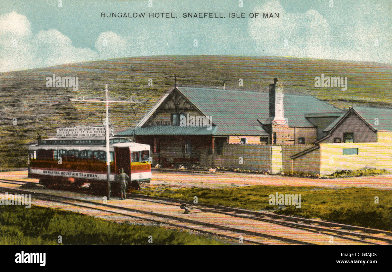 Bungalow Hotel - Snaefell, Isle of Man Stock Photo - Alamy