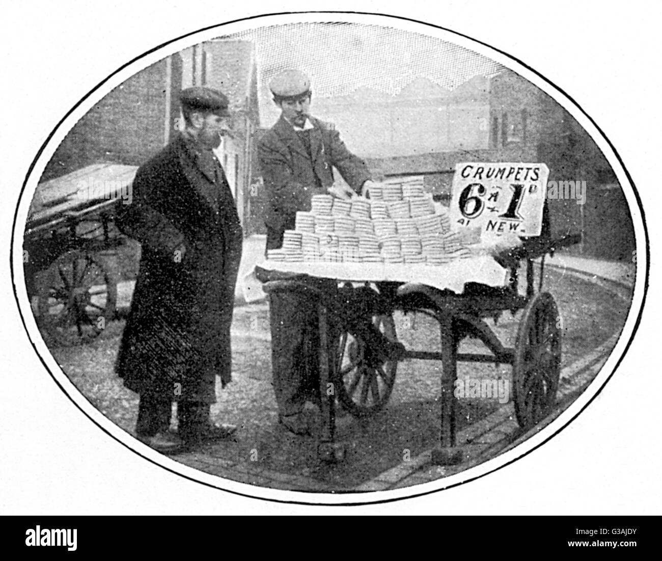 The crumpet man 1900 Stock Photo - Alamy
