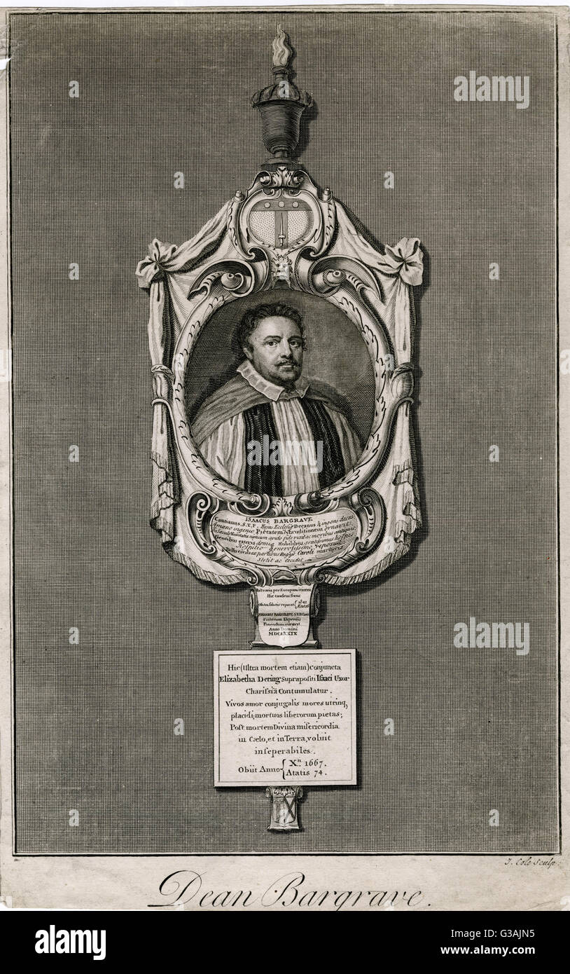 Isaac Bargrave, Dean of Canterbury Stock Photo - Alamy