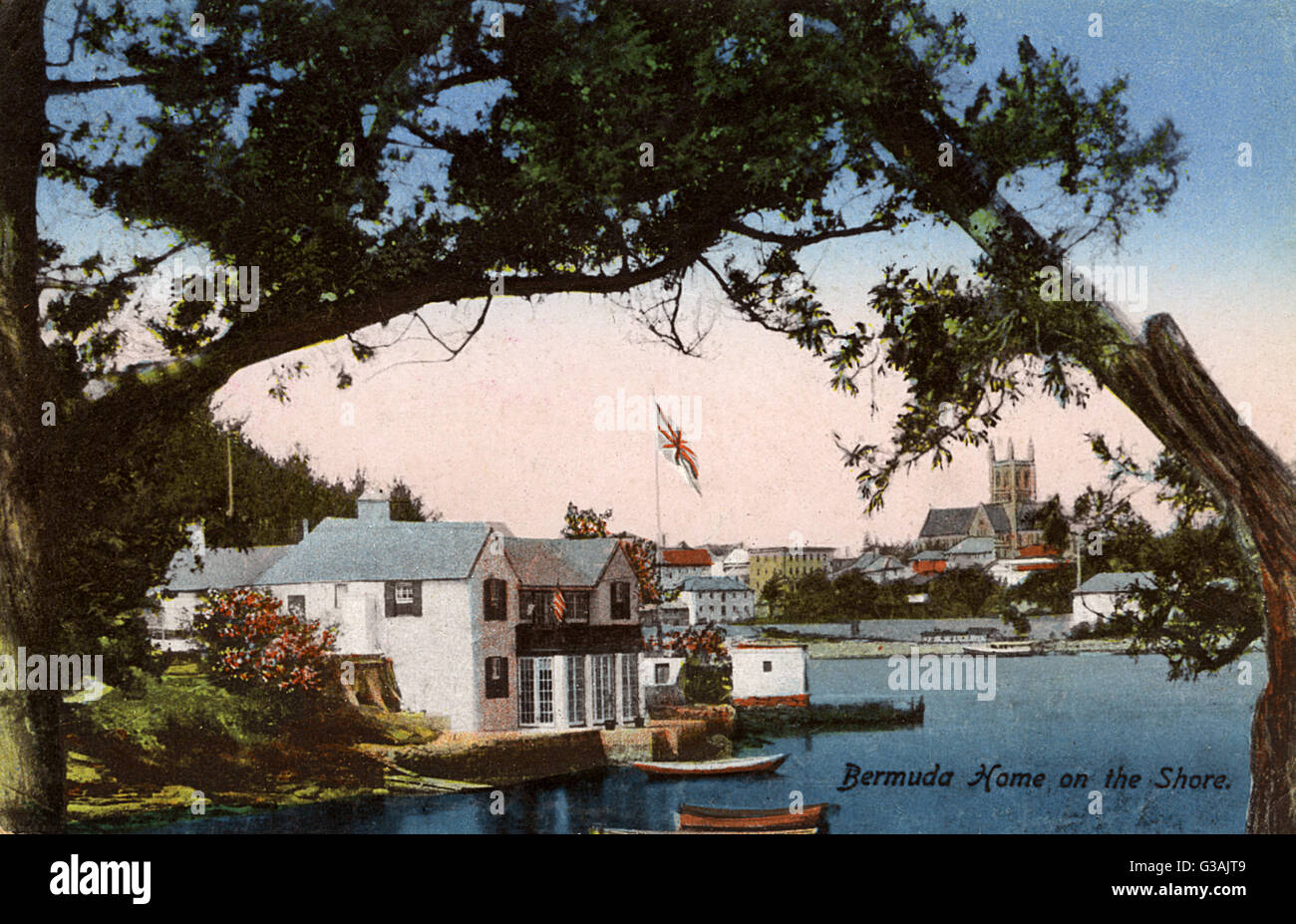 Waterfront home at Hamilton, Bermuda Stock Photo - Alamy