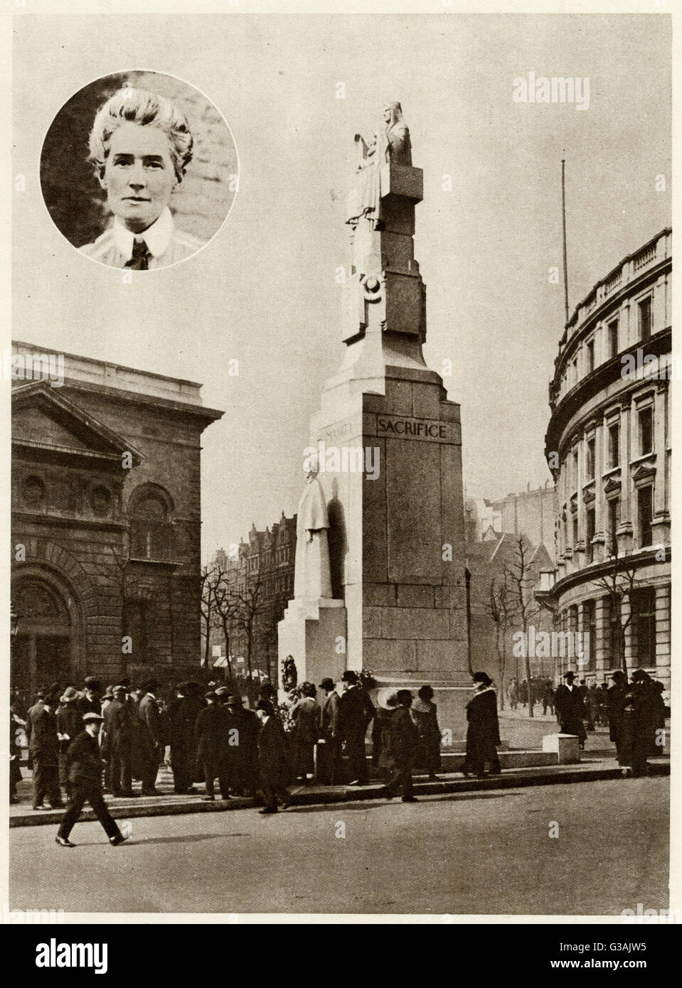 Edith Cavell memorial Stock Photo - Alamy