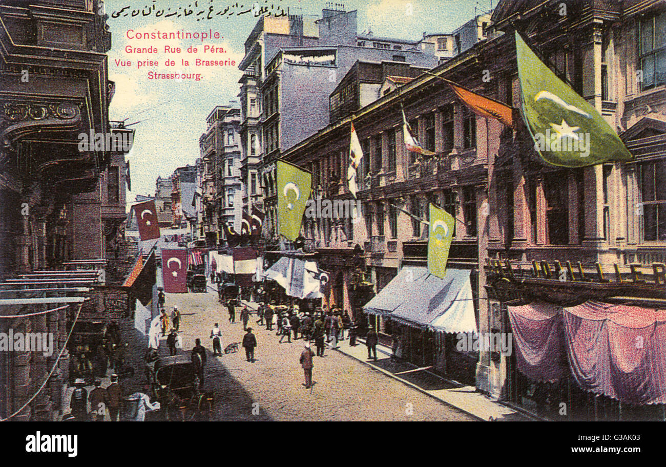 Grand Street in Pera, Istanbul Stock Photo - Alamy