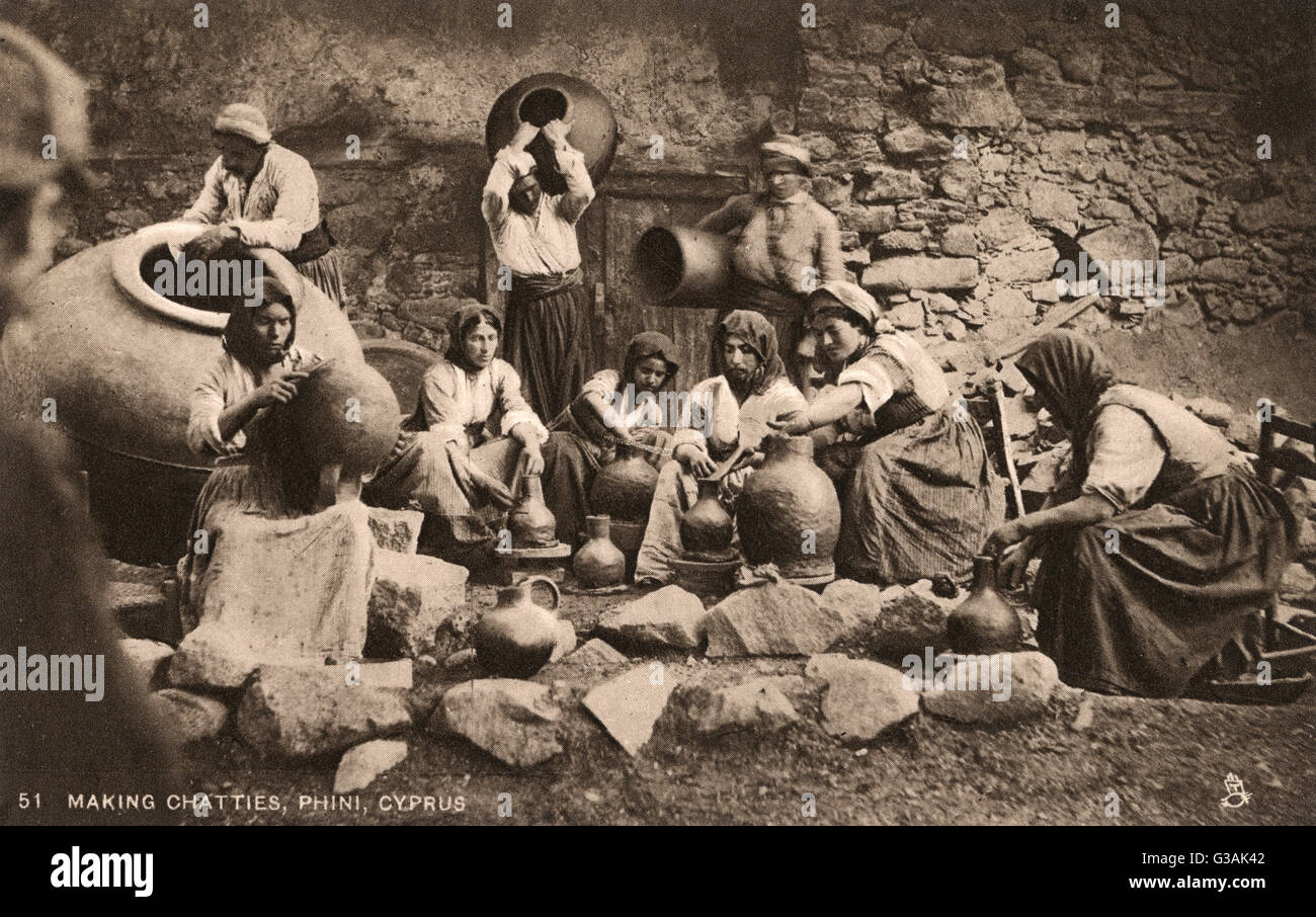 Making Chatties, Phini, Cyprus Stock Photo - Alamy