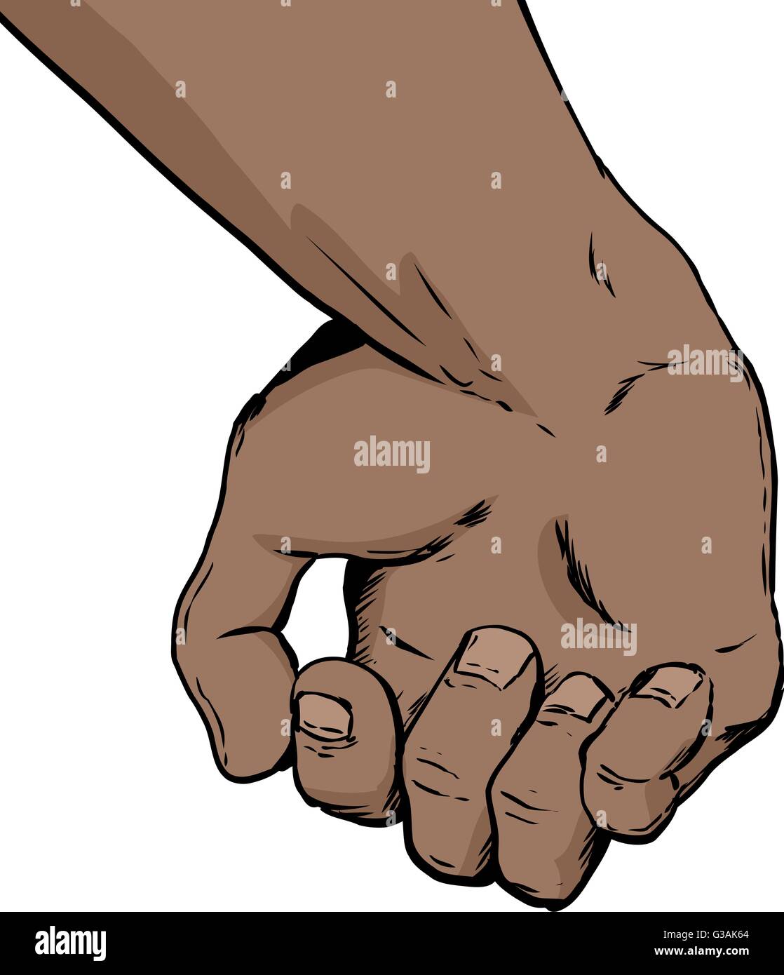 Illustration of inside of partially open human hand holding something ...