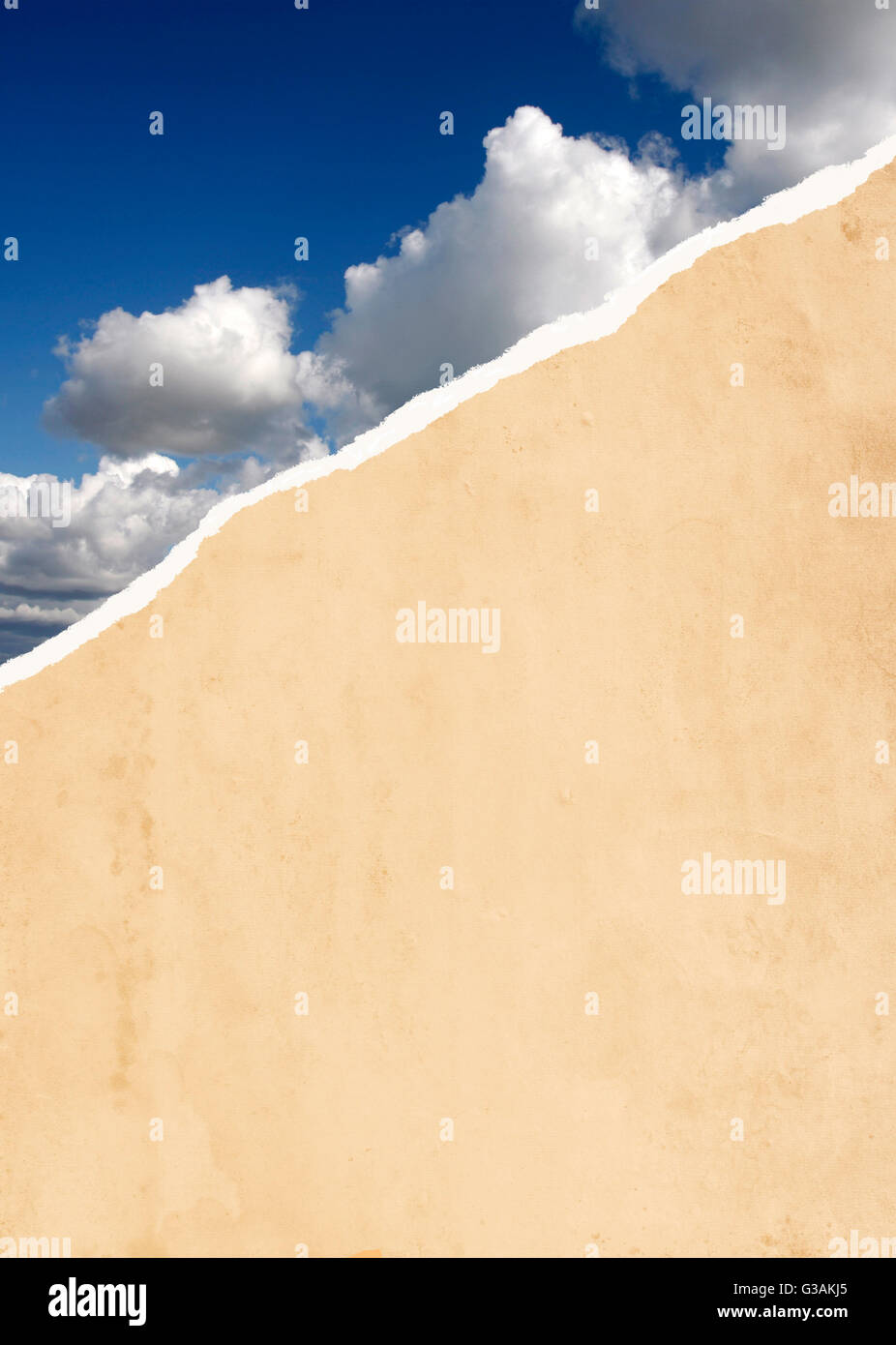Ripped paper clouds hi-res stock photography and images - Alamy