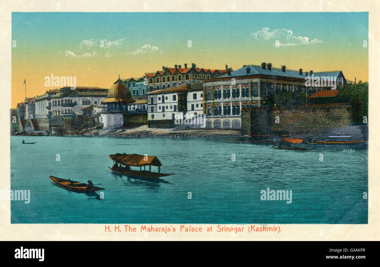 The Maharaja's Palace at Srinagar, Kashmir, India Stock Photo - Alamy