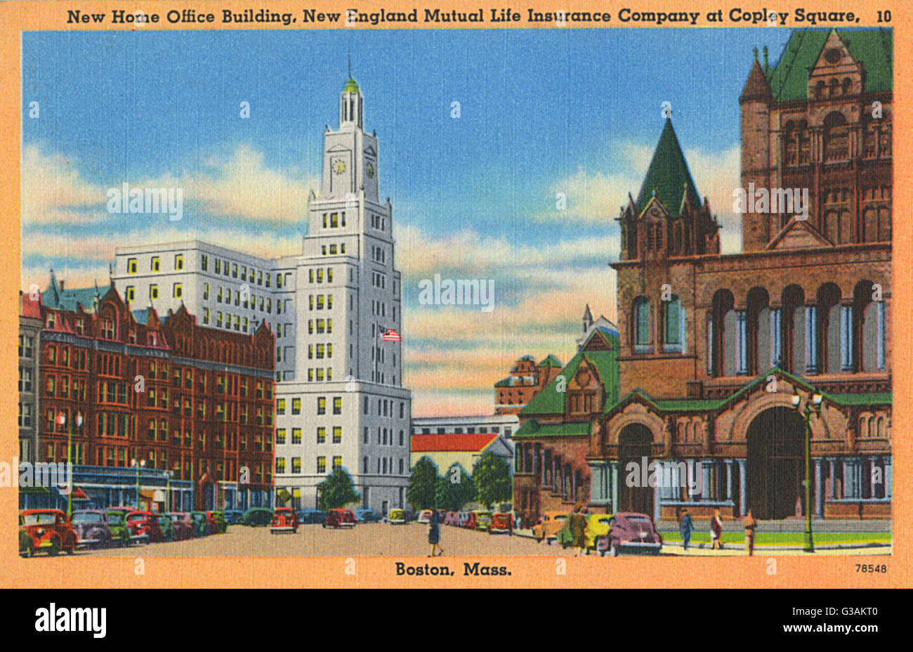 Boston - Buildings on Copley Square Stock Photo - Alamy