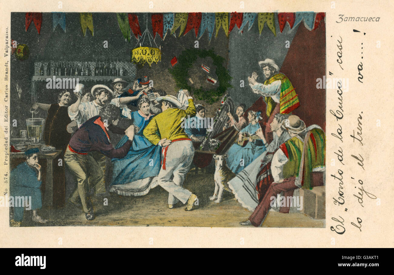 Chile - Zamacueca Dance Stock Photo - Alamy