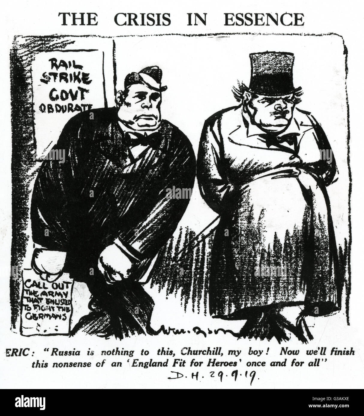 Winston Churchill - Daily Herald Cartoon Stock Photo - Alamy