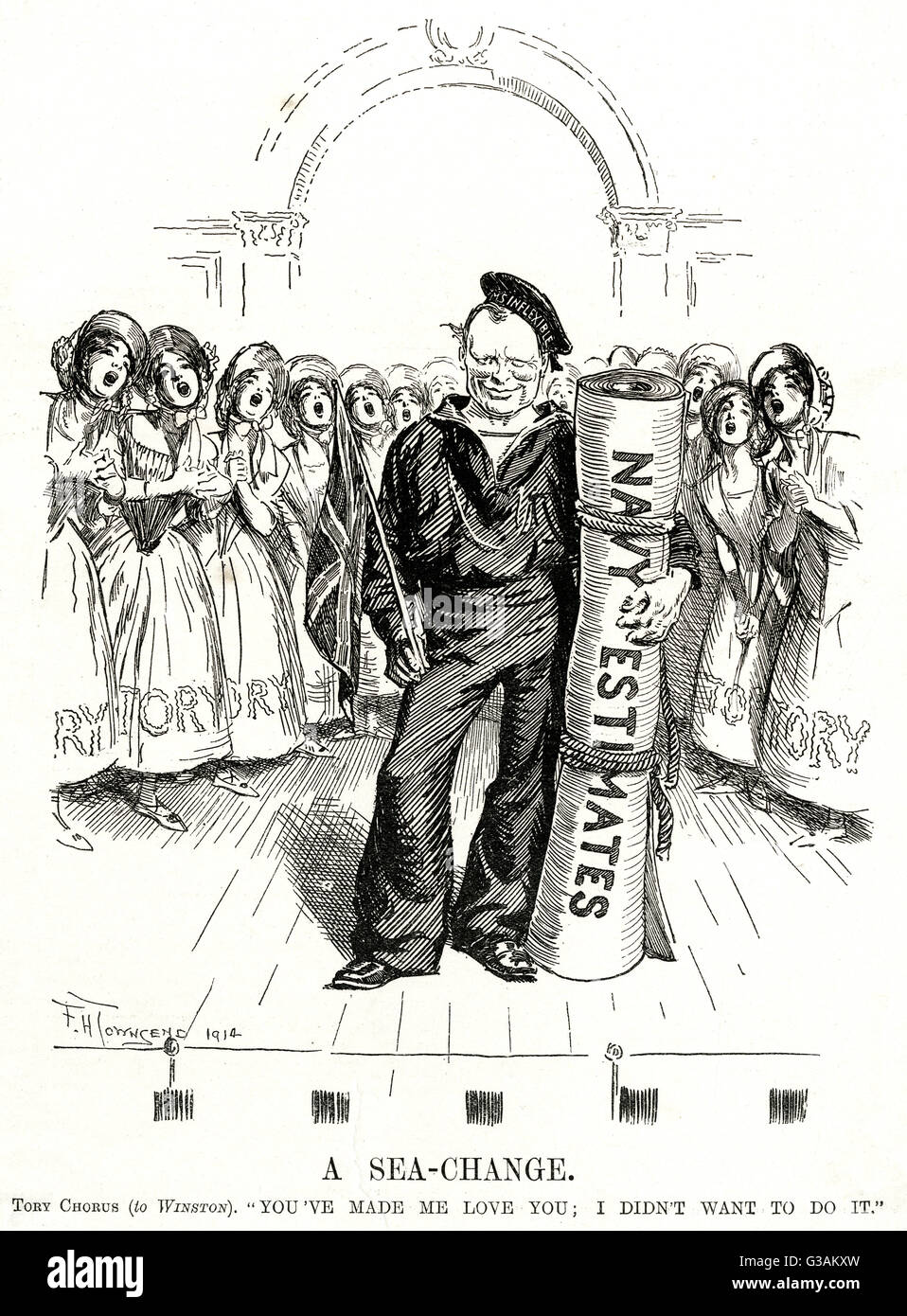 1914 WW1 Wartime Punch Cartoon Print Ideal to frame 62816+EB Britannia to Holland A Plain Duty ...