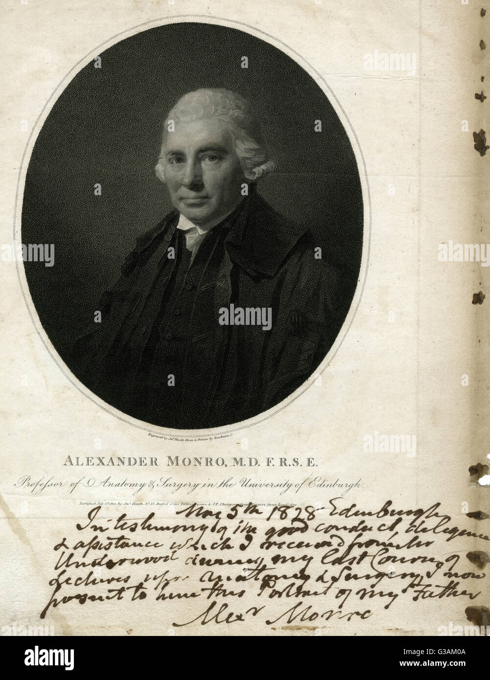 Alexander monro portrait hi-res stock photography and images - Alamy