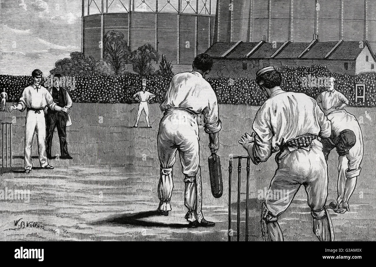 Cricket Match, England v Australia at The Oval 1882 Stock Photo - Alamy