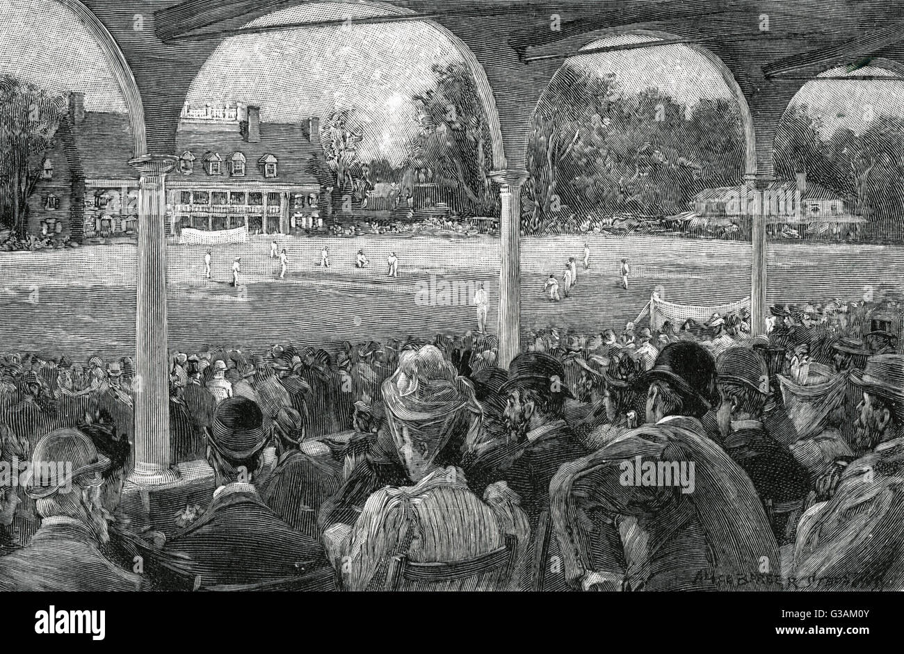 Cricket Match at Manheim Cricket Grounds Stock Photo - Alamy