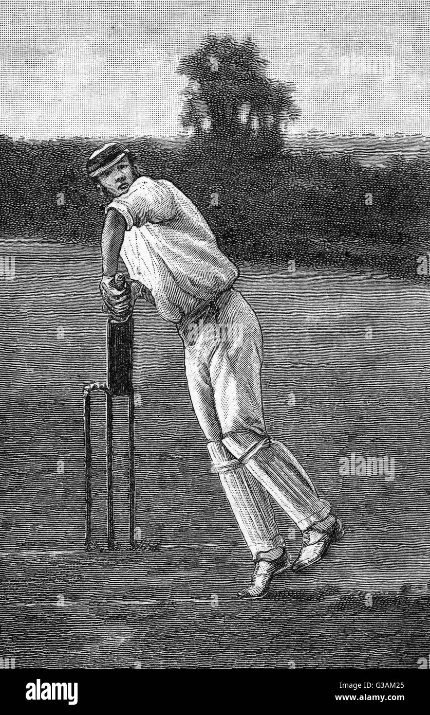 Cricket Back Play Shot Stock Photo - Alamy