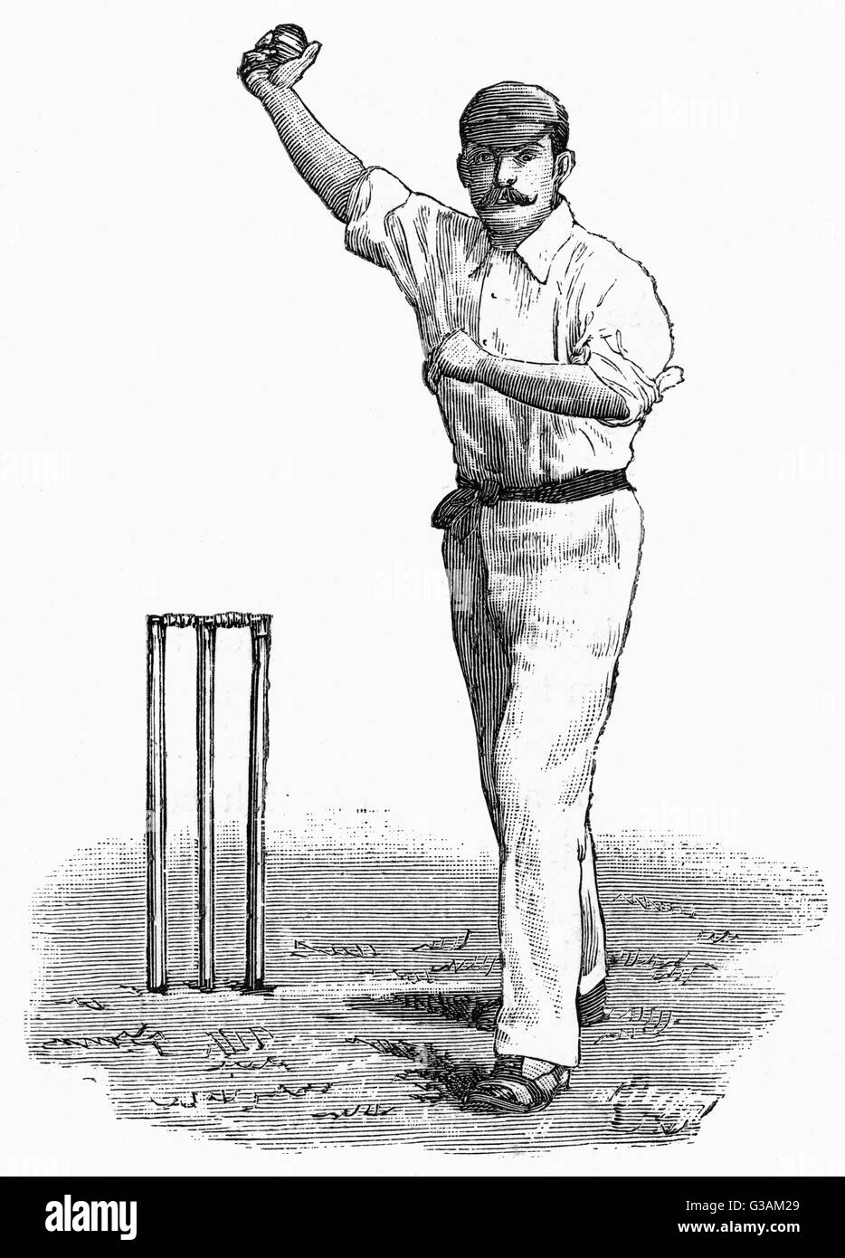 Bowling a cricket ball hi-res stock photography and images - Alamy