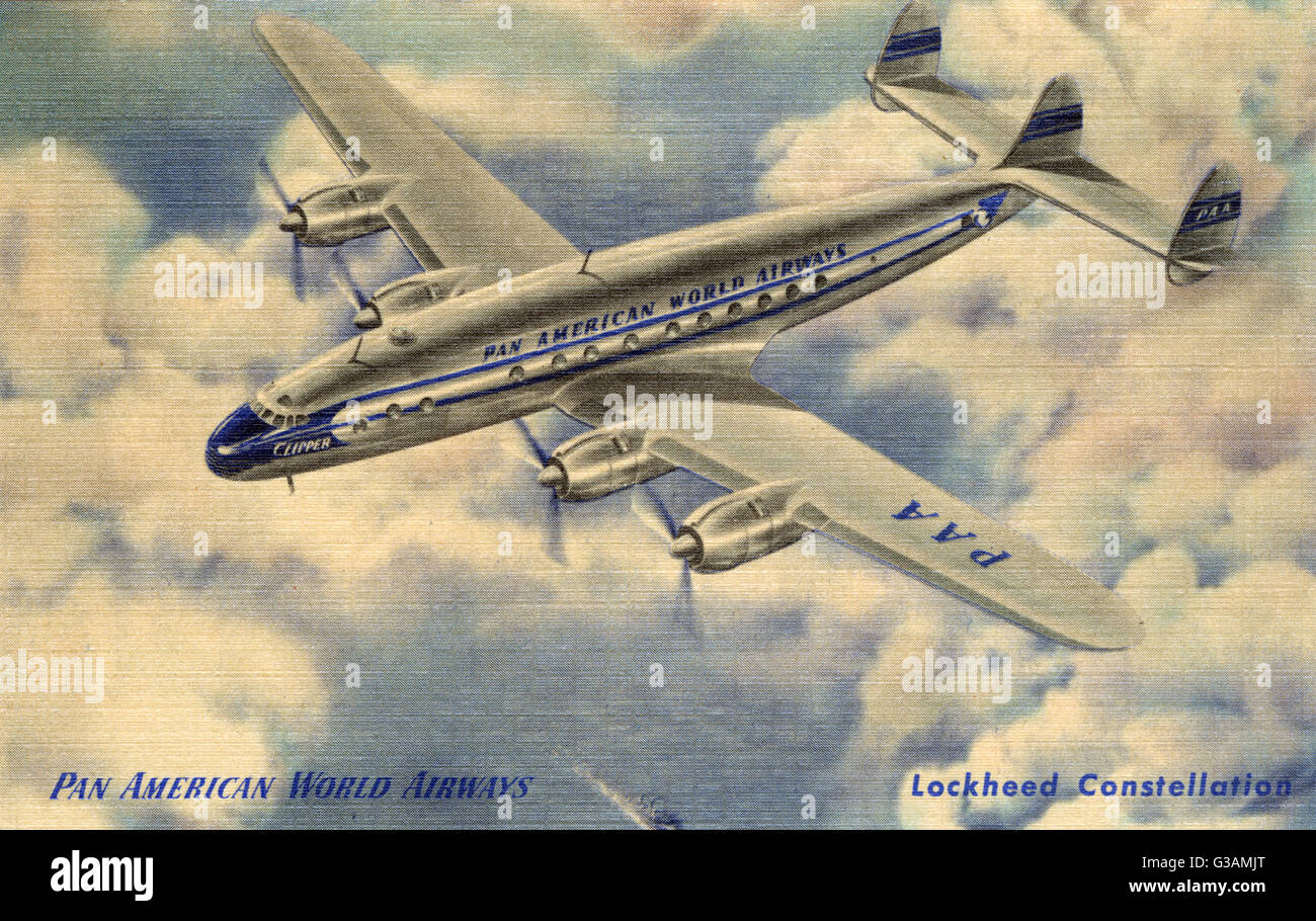 Pan American Airlines Flying Clipper, Lockheed Constellation Stock ...