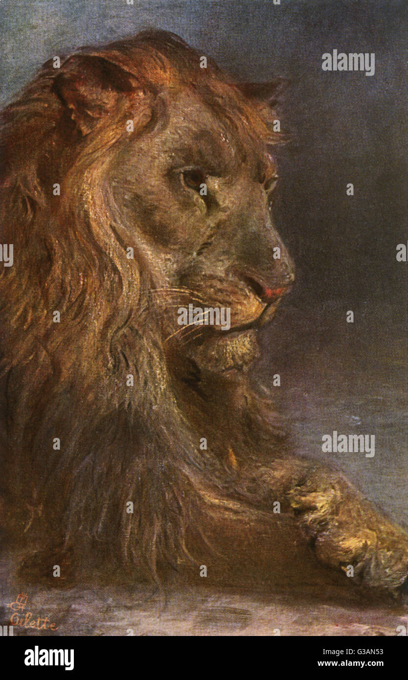 Famous Lion Head Painting