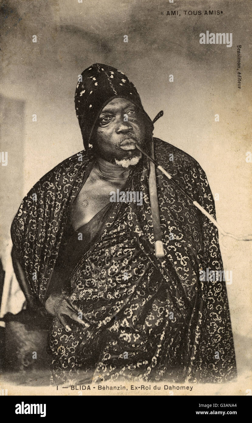 Behanzin, the Former king of Dahomey in exile in Algeria. Behanzin ...