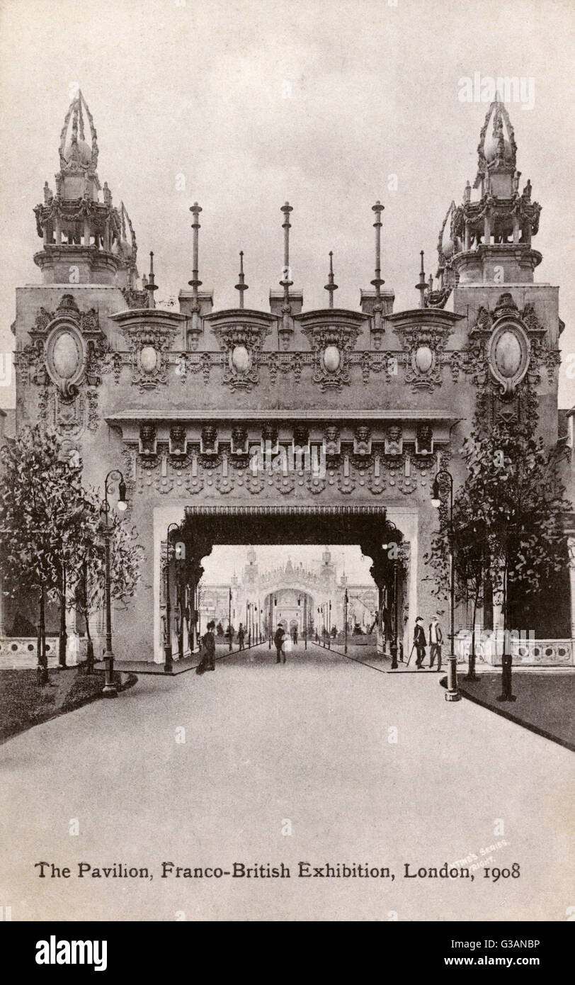 Franco-British Exhibition, White City, London - The Pavilion Stock ...
