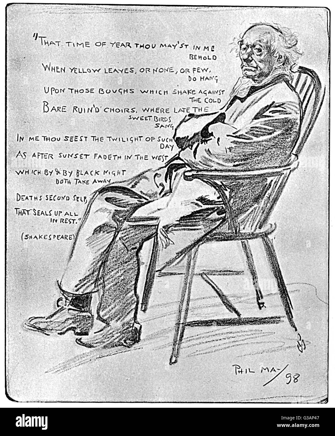 Old man sitting in Black and White Stock Photos & Images - Alamy