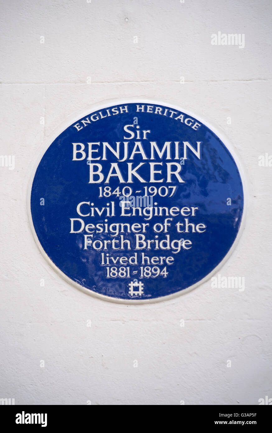 english heritage blue plaque marking a home of civil engineer sir ...