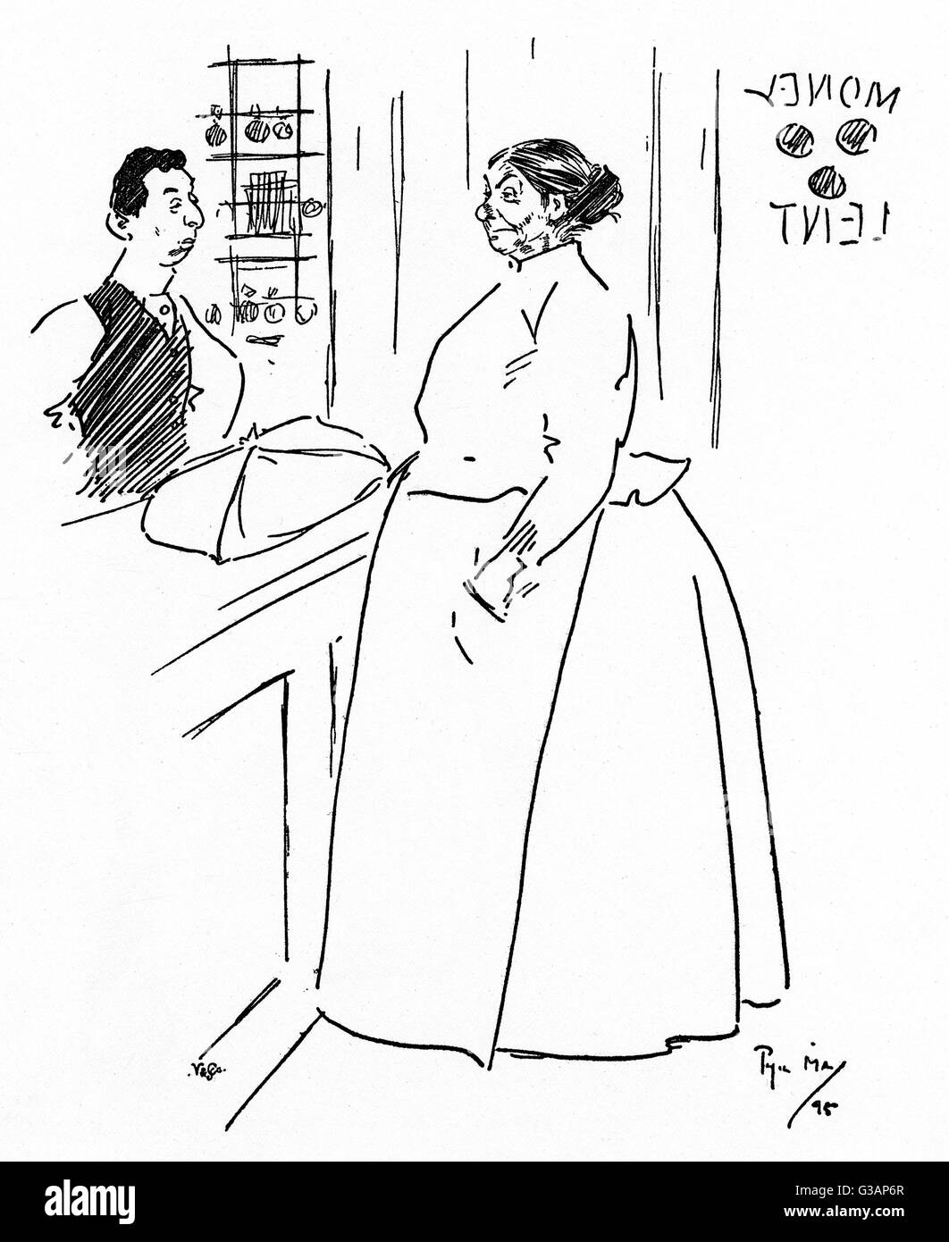 Pawning valuables on Monday - the Monday 'Pops' Stock Photo - Alamy