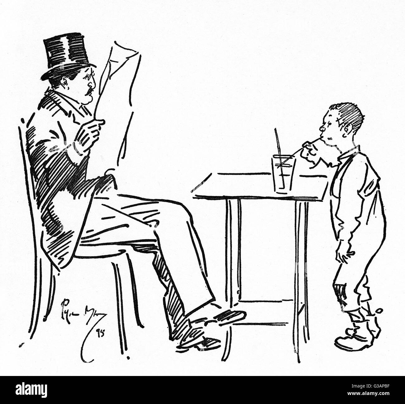 Scamp cheekily drinks a Gentleman's tipple whilst distracted Stock ...