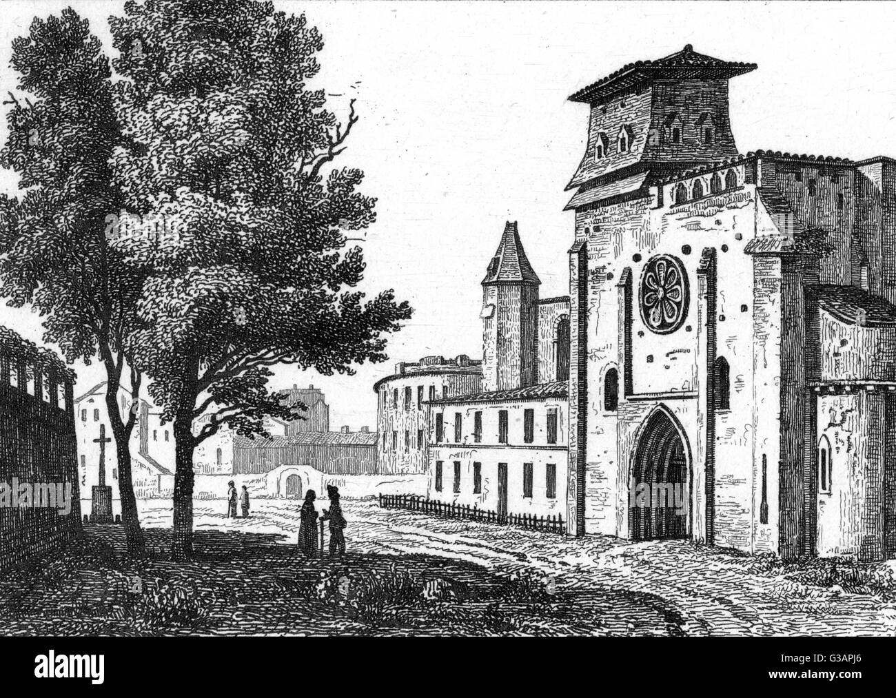 Agen, France - Church of Saint Caprais Stock Photo - Alamy